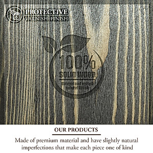 MyGift Modern Bathroom Storage Basket, Black Metal Wire Toilet Paper Holder with Vintage Gray Solid Wood Base, Toilet Tank Organizer Tray with Handles