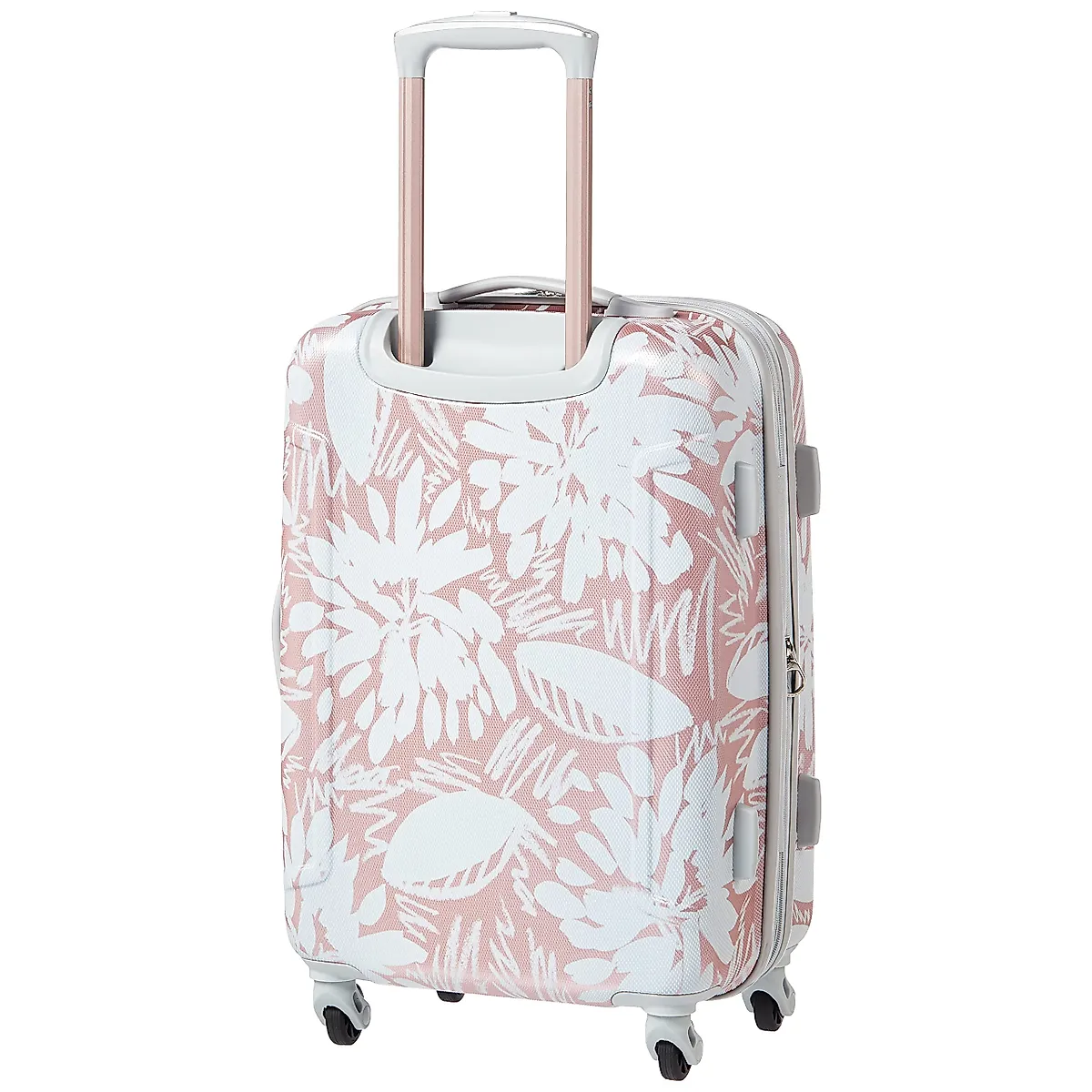American Tourister Moonlight Hardside Expandable Luggage with Spinner Wheels, Ascending Gardens Rose Gold, Checked-Medium 24-Inch