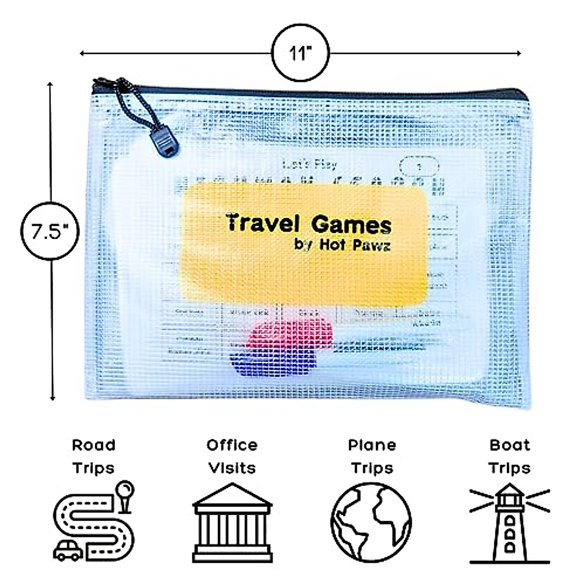 Travel Games For Families: Highway Game, 36 Unique Games, Reusable Laminated Cards with Dry Erase Markers, Kid Scavenger Hunt Game, Multiplayer Games for Kids, Car and Airplane Approved