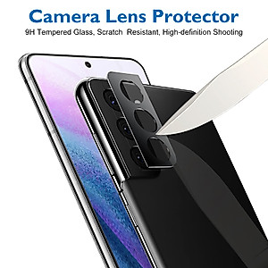 Mothca Anti-Spy Privacy Tempered PET Screen Protector for Samsung Galaxy S21 FE 5G, 2 Pack, Fingerprint ID Compatible, Easy Installation with Frame
