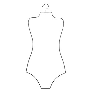 Generic Wire Body Shape Display Hanger, Dress Wardrobe Organizer Bathing Suit Coat Metal Rack for Kids Unisex Store Accessories Bedroom , Argent