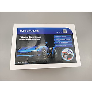 EASYGUARD EC202 2 Way car Alarm System with LCD Pager Display Remote Engine Start & Microwave Sensor DC12V