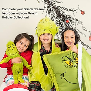 Franco Dr. Seuss The Grinch Holiday & Christmas Bedding Super Soft Plush 20 Inch Cuddle Pillow Buddy, (Officially Licensed Product)