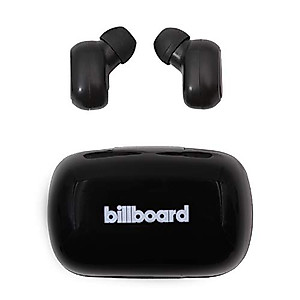 Billboard Bluetooth 5.0 True Wireless Stereo Earbuds with Charging Case, Black