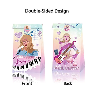 Generic 12 PCS Gift Bags Party Decorations, Birthday Candy Favor Bags, Paper Goodie Bags, Party Favor Bags for Birthday Party Decorations Supplies, white