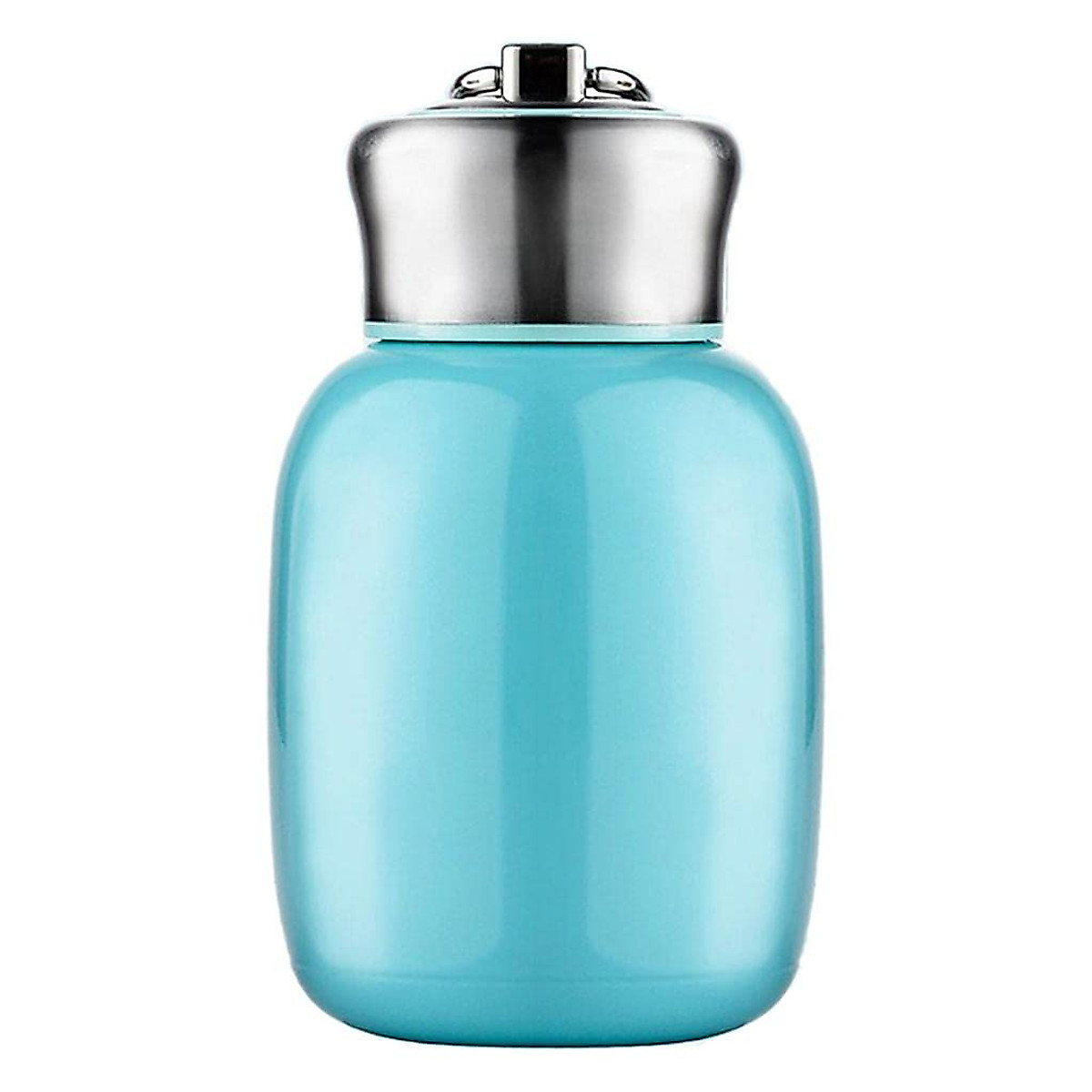 Generic 200ml Coffee Vacuum Flasks Stainless Steel Outdoor Cup Heating Mug for Kids, Keeps Drinks Cold Hot for 8 Hours, BPA Free - Blue, 6.5x13.8cm