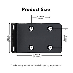 MokerLink 1U Rack Mount Kit Compatible for Cisco 17.3 inch Wide Switches, Compatible CK-300RM-19 rackmount ear