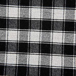 DII French Check Kitchen Collection Decorative Oversized Cotton Dishtowels, 18x28, Black/White, 4 Piece