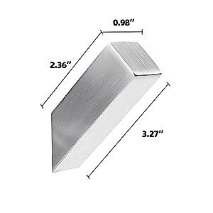 Modern Towel Hooks Stainless Steel 304 Rope Hooks for Bath Kitchen Bedroom Garage Hotel Wall Mounted (Brushed-2PCS)