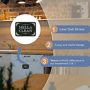 Dishwasher Magnet Clean Dirty Sign QMMD Hella Clean and Dirty Af Magnet Clean Dirty Magnet for Dishwasher