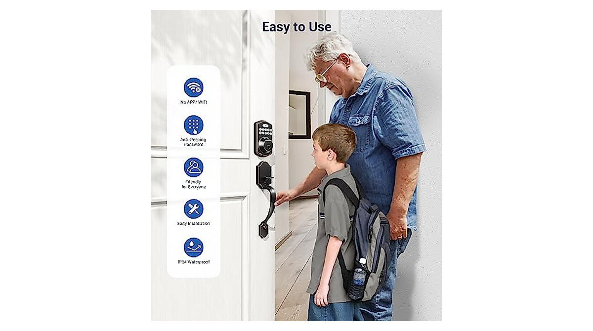 Veise Fingerprint Door Lock Set: Keyless Entry Convenience
