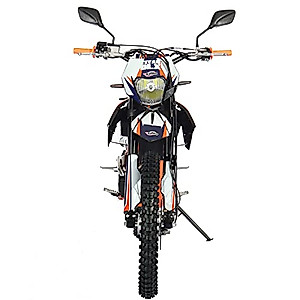 X-PRO Titan DLX 250cc Gas Dirt Bike Pit Bike Adult Bike,Big 21"/18" Wheels, Zongshen Engine! (Orange)