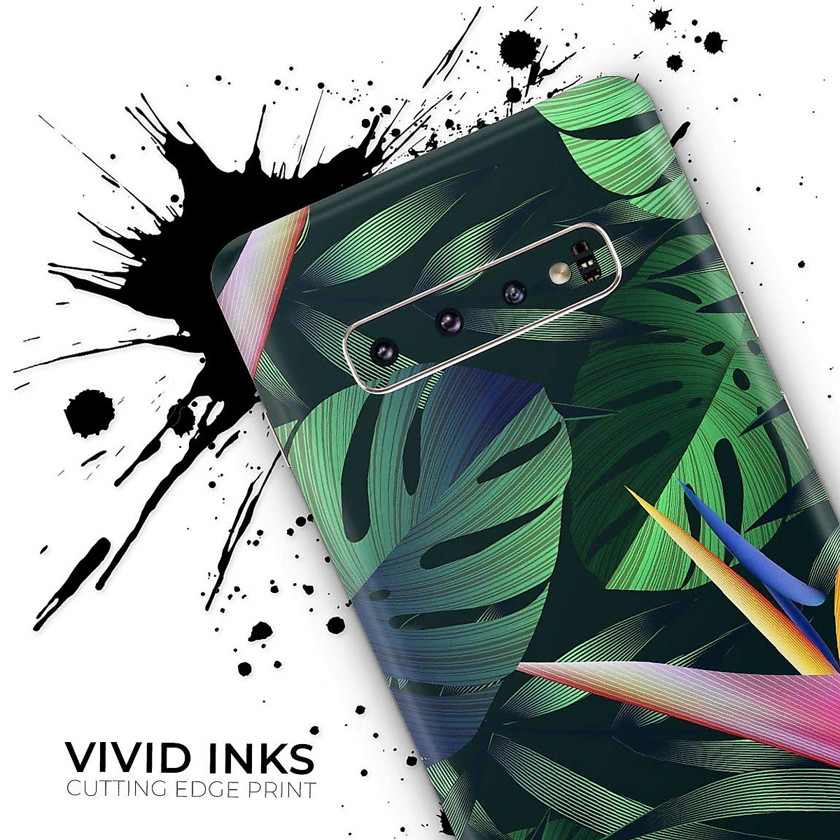 DesignSkinz Tropical Summer Jungle v2 Protective Vinyl Decal Wrap Skin Cover Compatible with The Samsung Galaxy S20 (Screen Trim & Back Glass Skin)