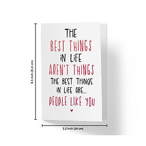 Karto Sweet Birthday Card for Men Women, 5.5 x 8.5 Happy Birthday Card for Him Her, Birthday Card for Dad Mom Husband Wife, Brother Sister Friend Birthday Card - People Like You