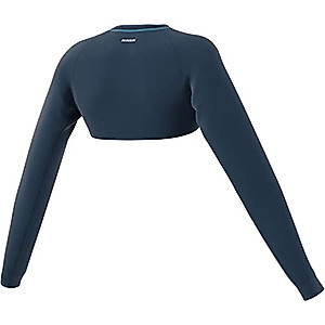 adidas womens Match Shrug PB Long Sleeve Tee Crew Navy/Alumina Medium