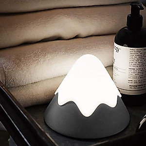 LED Night Nursery Lamp Table Night Light Rechargeable Snow Mountain Shaped Lamp Bedside Lamp for Room