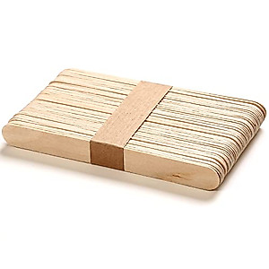 Wooden Wax Sticks - HOOMBOOM 300 Pcs Waxing Sticks - 4 Style Assorted Wooden Wax Sticks - For Body Legs Face Eyebrow Waxing Applicator Spatulas for Hair Removal or Wood Craft Sticks