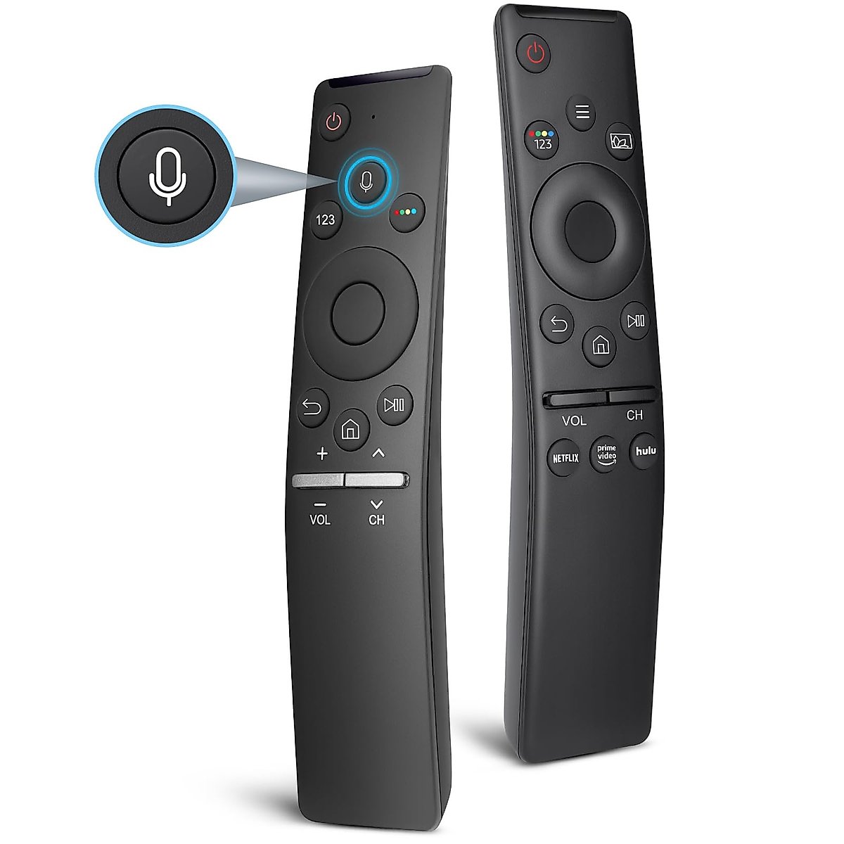 Voice Replacement for Samsung-Smart-TV-Remote, BN59-1266A for Samsung Remote with Voice Function, with One Extra IR Remote for Complementary