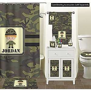 RNK Shops Green Camo Waste Basket - Single Sided (Black) (Personalized)