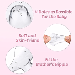 12 Pieces Nipple Shields 20 mm Contact Nipple Protector Breastfeeding Everters with Clear Carrying Case Silicone Nipple Extender Made Without BPA for Latch Difficulties or Flat or Inverted Nipples