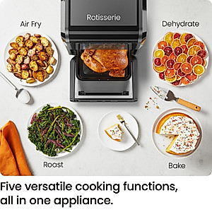 Chefman 12-Quart 6-in-1 Air Fryer Oven with Digital Timer, Touchscreen, and 12 Presets - Family Size Countertop Convection Oven, Dishwasher-Safe Parts