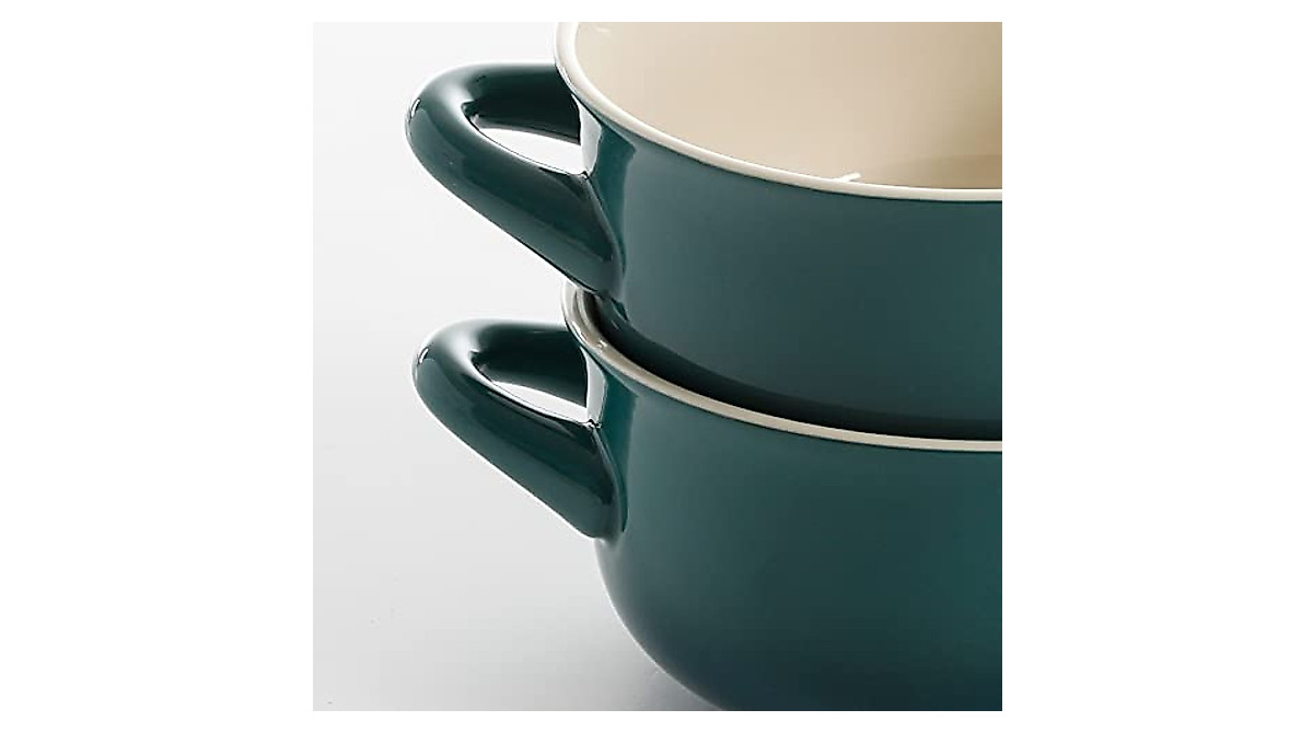 Crock Pot 30oz Artisan Stoneware Soup Bowl Set - Teal Gradient