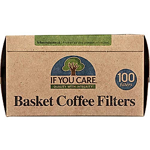 If You Care Unbleached Coffee Filters Basket, 8 inch, 100 ct