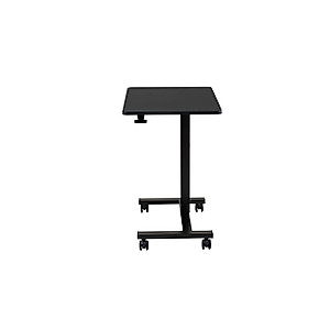Studio Space Mobile, Portable Laptop Desk Cart with Pneumatic Height Adjustments for Home Office & School, 27", Black