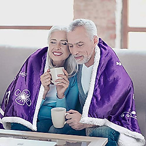 BLANKIEBLISS Grandma Blanket (Gray) - Gifts for Grandma for Birthday, Mothers Day - Grandma Gifts from Grandchildren - Best Grandma Gifts (Sherpa Fleece)