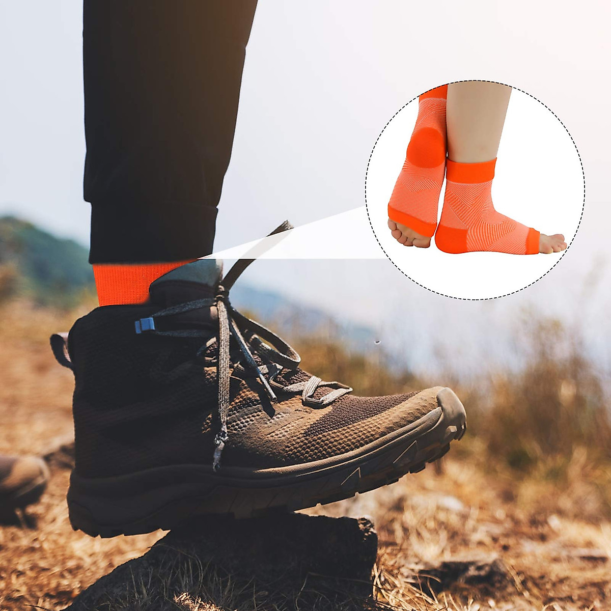 1 Pair Support Support Socks Plantar Socks Support Socks Compression Foot Sleeves Compression Socks Toeless Socks Joint Socks