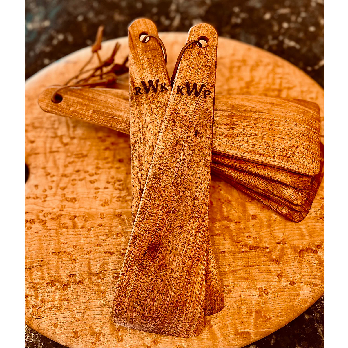 COWBOY SPATULA Mesquite Wood - Handmade in Texas, Made in USA, Perfect for cast iron cookware, steel cookware, nonstick cookware, Personalize it with a Monogram or Engraving!