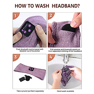 Navly Sleep Headphones, 10Hrs Sports Headband with Soft Cozy Earbuds Comfortable, Headphones Headband with Ultra-Thin HD Stereo Speakers Perfect for Workout,Running,Yoga,Travel