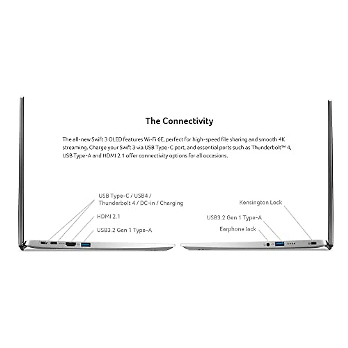 Acer Swift 3 OLED Intel Evo Thin & Light Laptop | 14" OLED 2880x1800 | Intel Core i5-12500H | Intel Iris Xe Graphics | 8GB LPDDR5 | 512GB SSD | Killer Wi-Fi 6E AX1675 | Windows 11 Home | SF314-71-51NN