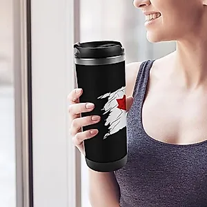 (Beavers) Canada Maple Flag Travel Coffee Mug Reusable Insulated Drinking Cup with Lid for Home Outdoor Works 13 Oz