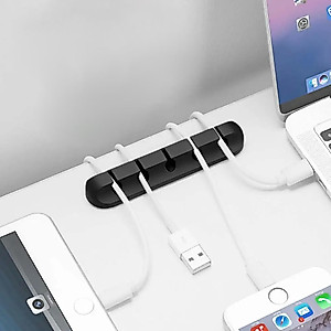 SHELCONE Cable Management Kit 155 PCS, Portable, 23 Adhesive Cable Clips, 3 Cord Holder, 100 Zip Ties, 5 Self Adhesive Cord Holder, 1 Self Adhesive Strap Roll, 20 Zip Tie Mounts (Black)