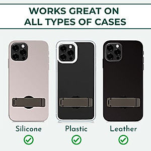 Rotating Phone Kickstand (Black) - Phone Holder for Desk - Adjustable Cell Phone Stand for Desk