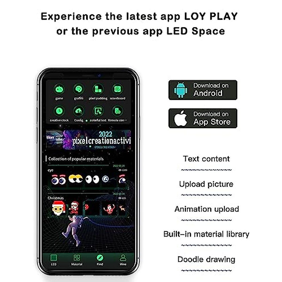 Novelty Smart LED Backpack Fashion Black Customizable Laptop Backpack Creative Christmas Gift School Bag (Black New Modol)