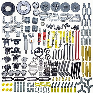 Habow 150pcs Technic-Parts Axle-Pin-Connector Compatible with Lego-Technic, Wheels Link Chain Steering Technic-Suspension Engine Technic Linear Actuator Shock Absorber MOC-Replacement-Pieces
