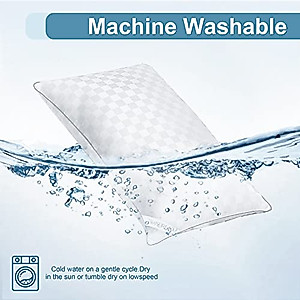 Swandream King Size Pillows Set of 2, Soft and Skin Friendly Down Alternative Pillow for Sleeping, Breathable Pillow for Back, Stomach or Side Sleepers, Grey, 20 * 36 Inches