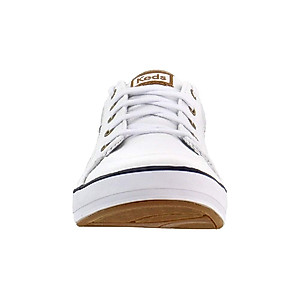 Keds Center Lace Up, Sneaker Womens, White Chambray, 7.5 Medium