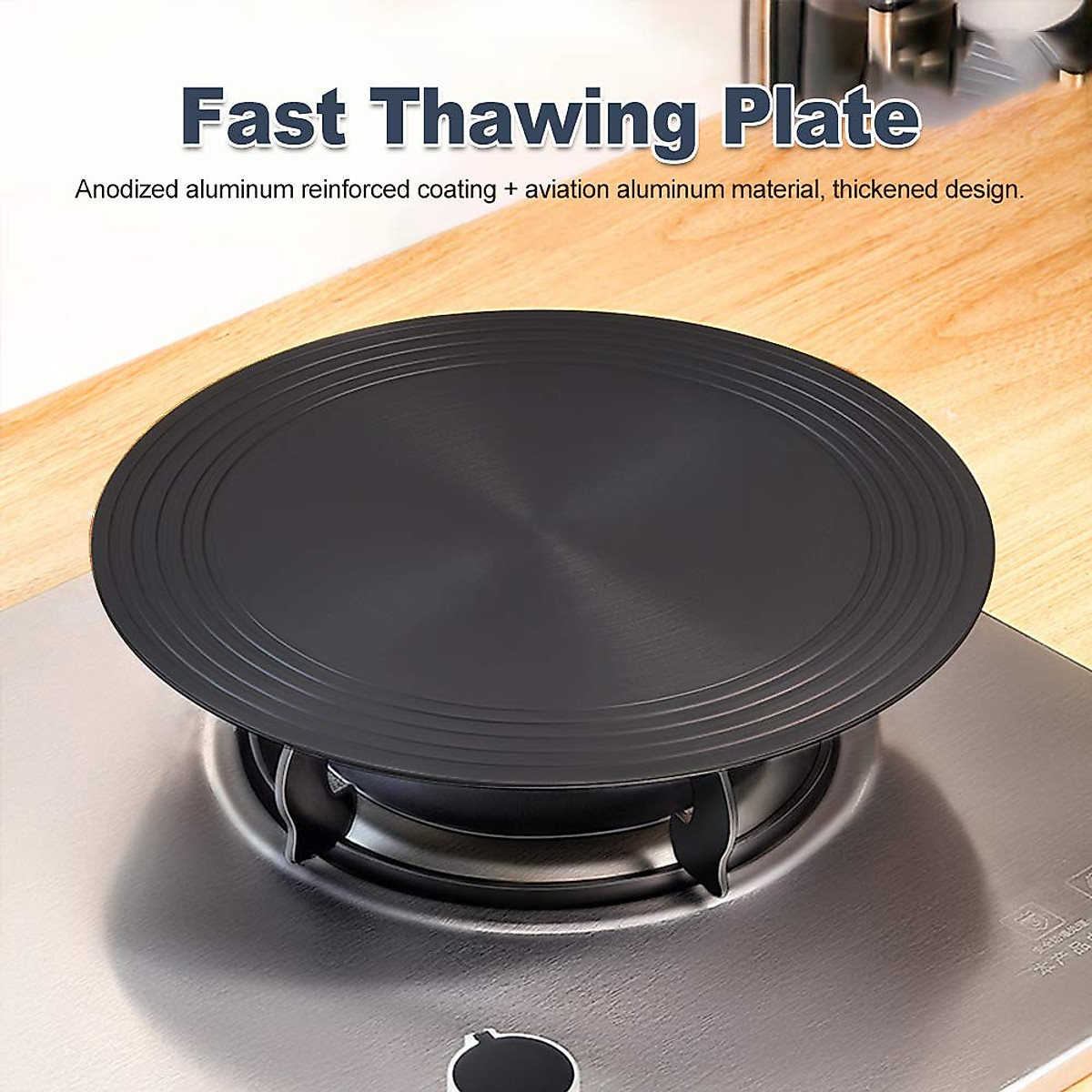11inch Heat Diffuser Induction Diffuser Plate Aluminum Defrosting Tray Fast Thawing Plate Reducer Flame Guard Simmer Plate Heat Cooking Diffuser for Gas Stovetop