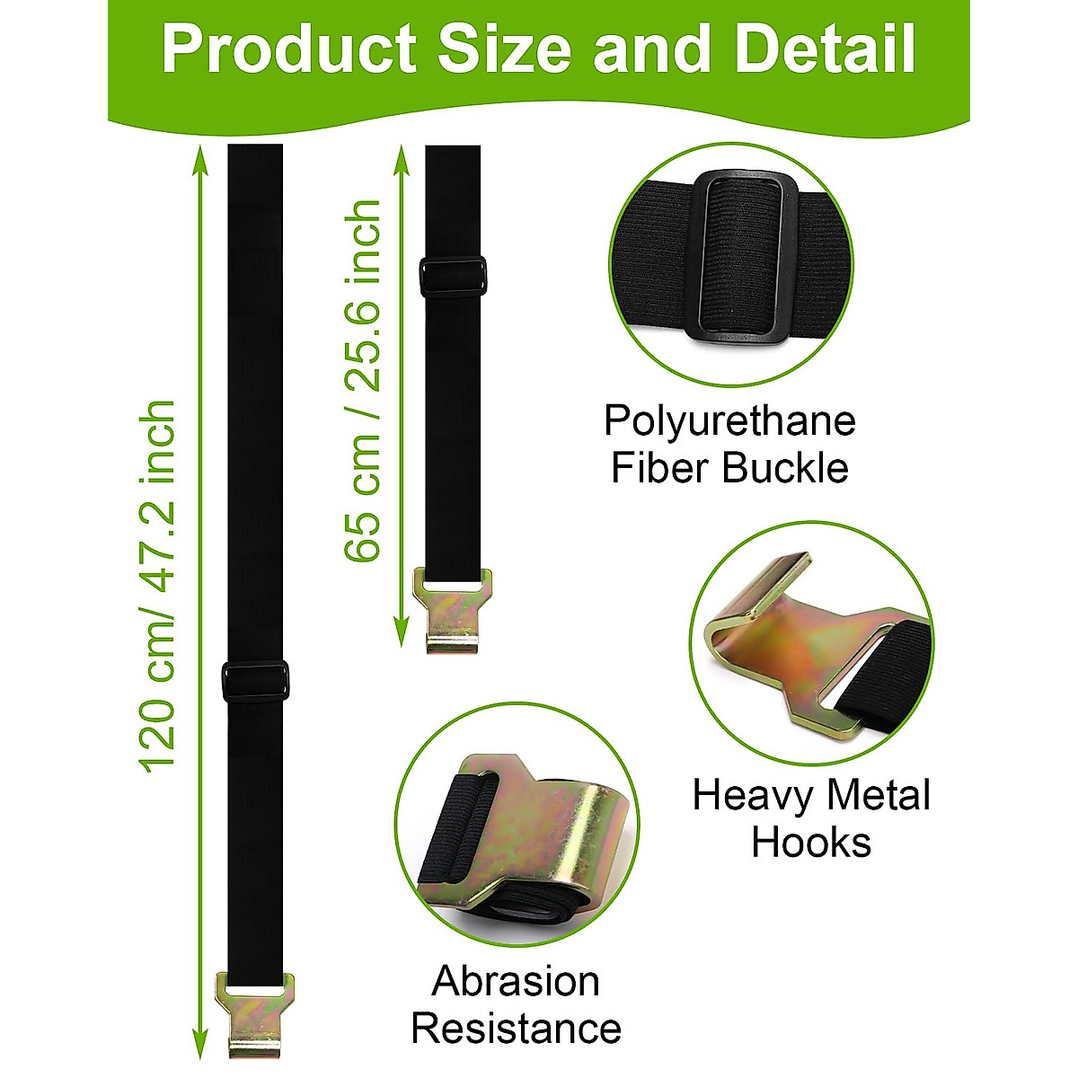 Bear Proof Trash Can Lid Lock, Universal Adjustable Garbage Can Locks for Raccoons Squirrels Dogs, No-Drill Trash Bin Security Strap Outdoor to Prevent Animals and Strong Winds (2)