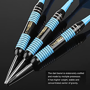 CyeeLife Steel tip Darts 24g with Carrying case Blue