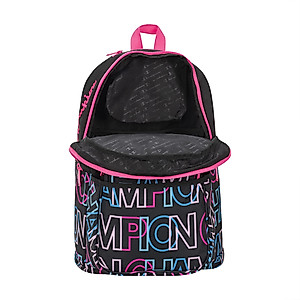 Champion Kids' Backpack & Lunch Kit, Black/Multi, Youth Size