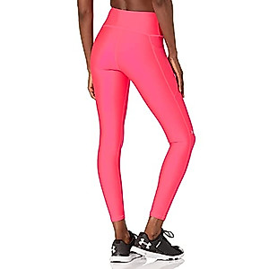 Under Armour Women's Standard HeatGear High Waisted Ankle No-Slip Leggings, (683) Pink Shock / / White, Small