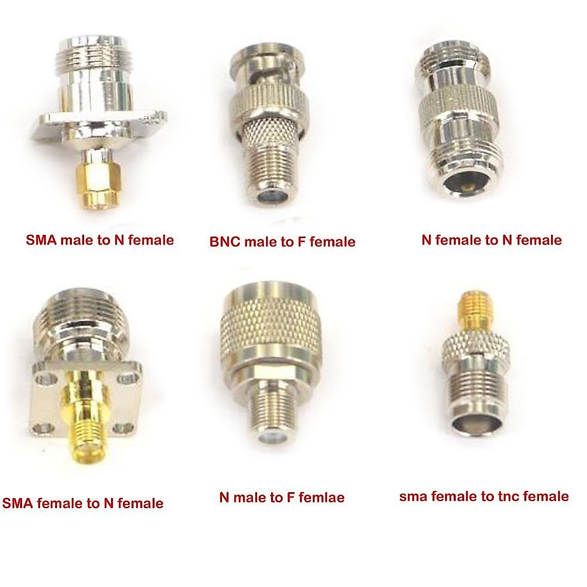 onelinkmore SMA to N BNC TNC F Type Adapter Kit, 20 Type Adapters, Male to Female Coaxial Connectors