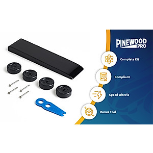Pinewood Pro Pine Derby Car Kit with PRO Graphite - Painted and Weighted - Black Barracuda
