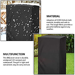 Yardwe Outdoor Furniture Covers Accessory Heavy- Outdoor Weather Resistant Barbecue Grill for Sun Storage Barbeque Protector Furniture Duty Garden BBQ Black Fabric Anti Cover Cloth Hibachi Grill
