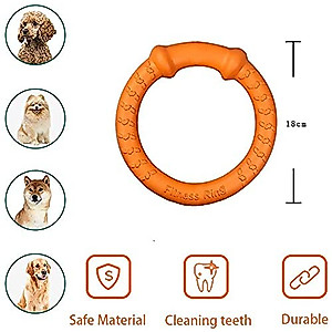 LaRoo Dog Toys for Large Dogs,Floatable Dog Flying Discs,3 Sizes Interactive Dog Ring Tug Toy, Funny Dog Teething Toys for Catch, Fetch