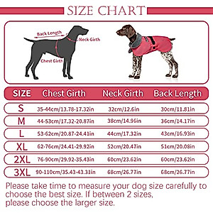 Lelepet Dog Winter Jacket, Reflective Dog Winter Coat with Adjustable Buckle & D-Ring Windproof Warm Dog Padded Coat for Cold Weather Fleece Turtleneck Dog Vest Pet Apparel for Small Medium Large Dogs
